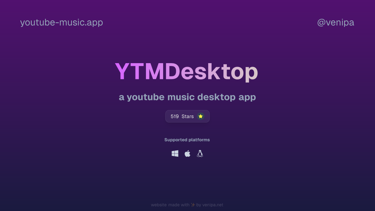 Youtube Music for Desktop